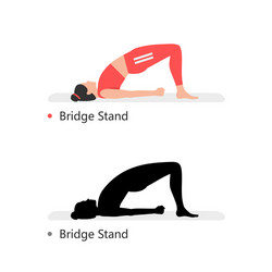 Woman doing pelvic tilt with marching exercise Vector Image