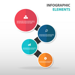 Circle base infographics template diagram banner Vector Image