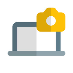 Built-in laptop camera elevates visual Royalty Free Vector