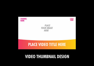 Colorful and unique video thumbnail Royalty Free Vector