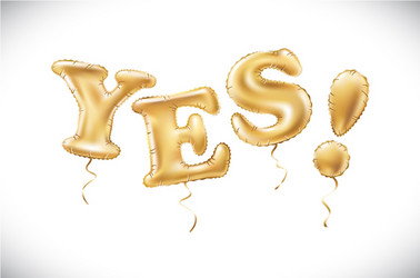 Gold alphabet balloons acronym and abbreviation Vector Image