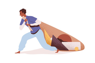 Man of Carrying Heavy Load Vector Images (over 640)