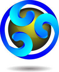 Abstract sphere technology logo template Vector Image