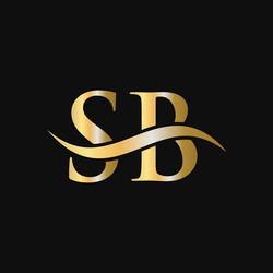 Initial monogram letter sb logo design sb Vector Image