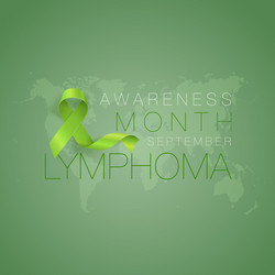 Lymphoma awareness calligraphy poster design Vector Image