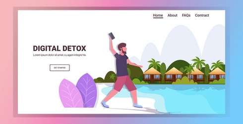 Digital detox detoxification importance Royalty Free Vector