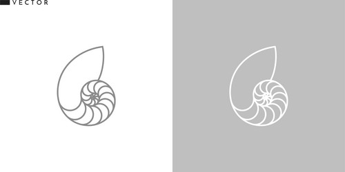 Nautilus shell logo Royalty Free Vector Image - VectorStock