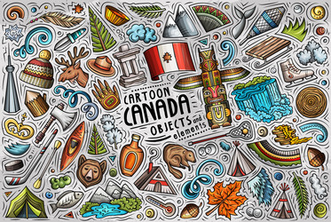 Canada icons set Royalty Free Vector Image - VectorStock