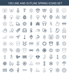 Spring icons Royalty Free Vector Image - VectorStock