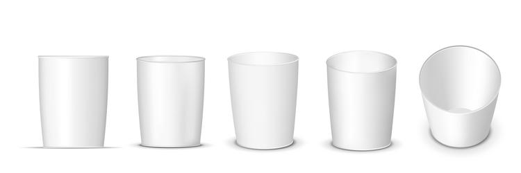 White plastic or paper glass Royalty Free Vector Image