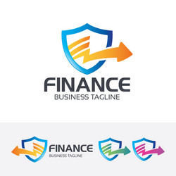 Digital finance logo design Royalty Free Vector Image