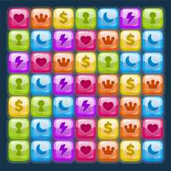 Game match icon character set in different colors Vector Image