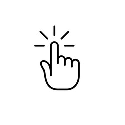 Finger tap icon touch screen smart device gesture Vector Image