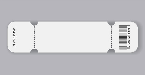 Empty ticket template blank concert ticket Vector Image