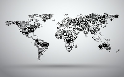 Map of business world Royalty Free Vector Image