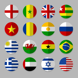 Set of popular country flags Royalty Free Vector Image
