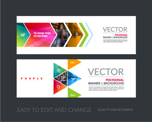 Set of modern horizontal website banners Vector Image