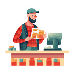 Man Behind Counter Vector Images (over 160)
