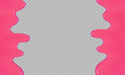 Flowing realistic pink sweet melting icing Vector Image