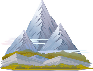 One high mountain Royalty Free Vector Image - VectorStock