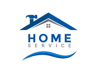 House service logo home repair shop logo design Vector Image