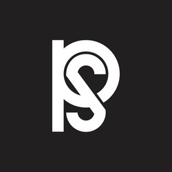 Letter sp geometric line loop logo Royalty Free Vector Image