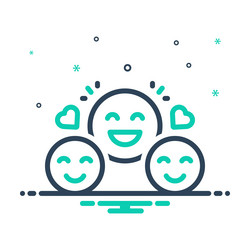 Buoyant force icon set in flat and line style Vector Image