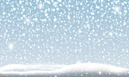 Christmas background design of snow falling Vector Image