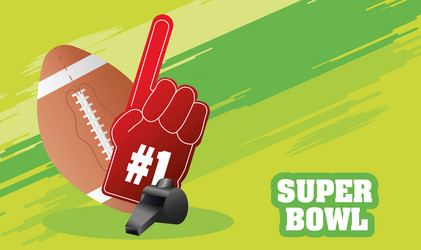 Super bowl championship lettering in poster Vector Image