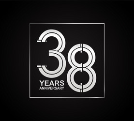 38 years anniversary celebration template design Vector Image