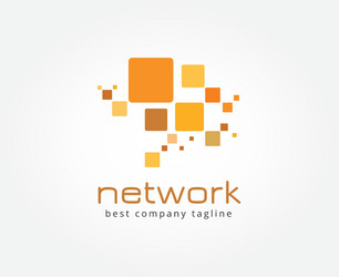 Abstract network logo icon concept logotype Vector Image