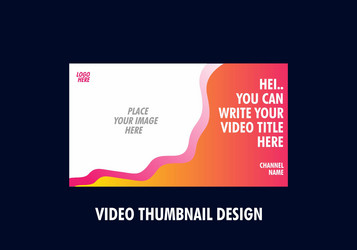 Customizable eps video thumbnail banner Royalty Free Vector