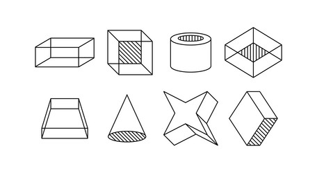 Geometric line elements set Royalty Free Vector Image