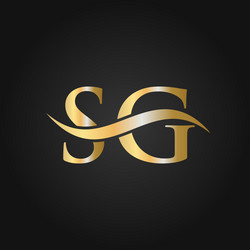 Initial monogram letter sg logo design sg Vector Image