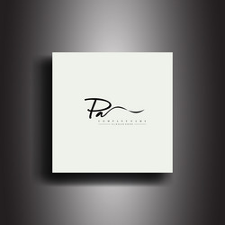 Am signature style monogramcalligraphic lettering Vector Image