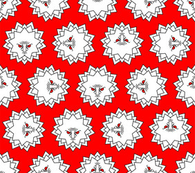 Angry snowflake pattern seamless evil flake Vector Image
