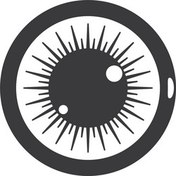 Eye lens iris and pupil icon human pictogram Vector Image