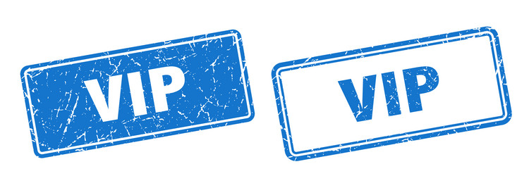 Vip stamp vip rectangular stamp on white Vector Image