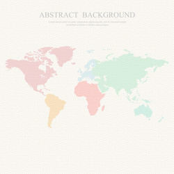 World map with geolocation on blank background Vector Image