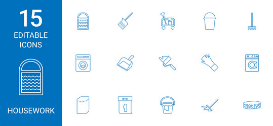 22 housework icons Royalty Free Vector Image - VectorStock