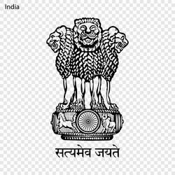 Coat arms odisha is a indian region emblem Vector Image
