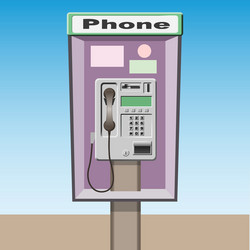 Public phone hand draw sketch Royalty Free Vector Image