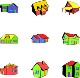 Home icons set 9 Royalty Free Vector Image - VectorStock