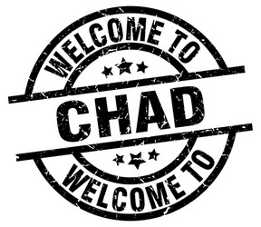 Welcome to chad black stamp Royalty Free Vector Image