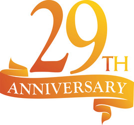 Happy birthday years 29 anniversary Royalty Free Vector