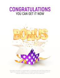 Golden bonus word banner for gambling Royalty Free Vector