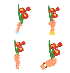 Hands pose the pointing finger directed attention Vector Image