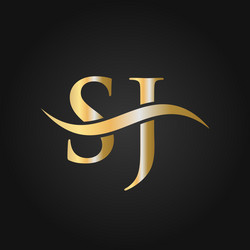 Initial monogram letter sj logo design sj Vector Image