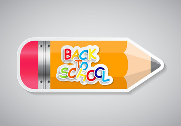 Pencil sticker label Royalty Free Vector Image