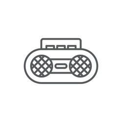 Retro cassette tape recorder icon symbol isolated Vector Image